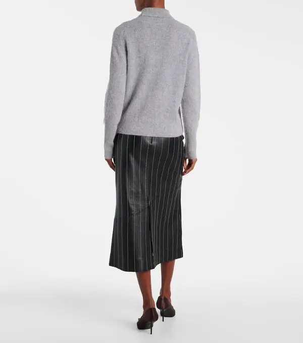 Victoria Beckham Wool-blend Turtleneck Sweater - Grey