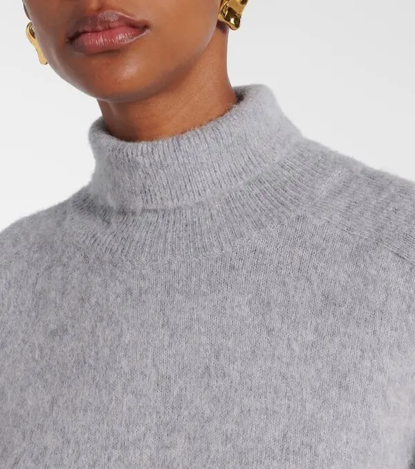 Victoria Beckham Wool-blend Turtleneck Sweater - Grey