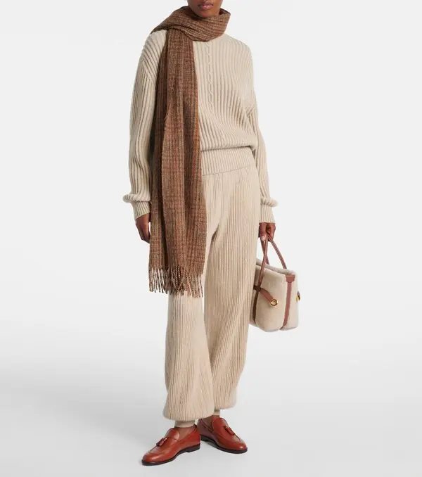 Loro Piana Plane Tree Ribbed-knit Cashmere Sweater