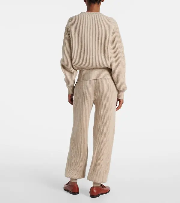 Loro Piana Plane Tree Ribbed-knit Cashmere Sweater