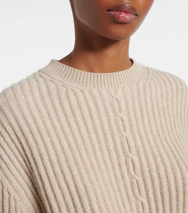 Loro Piana Plane Tree Ribbed-knit Cashmere Sweater