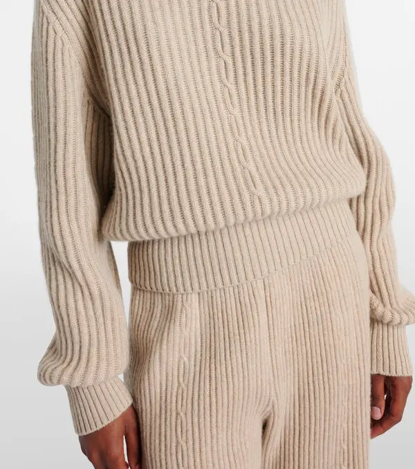 Loro Piana Plane Tree Ribbed-knit Cashmere Sweater