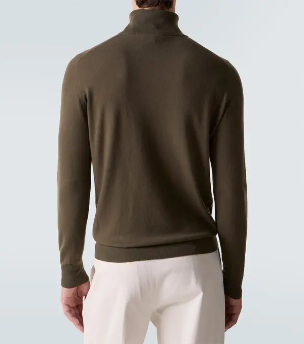 Loro Piana Cashmere Turtleneck Sweater - Green