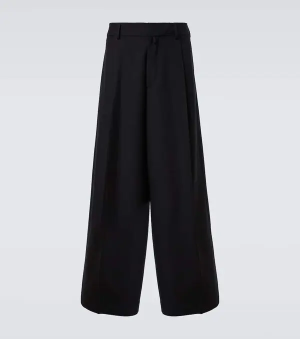Dries Van Noten Wool Wide-leg Pants