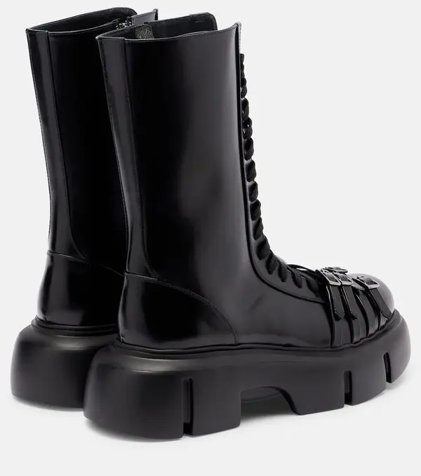 Simone Rocha Leather Platform Combat Boots