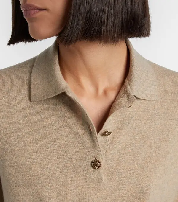 Loro Piana Cashmere Polo Sweater - Beige