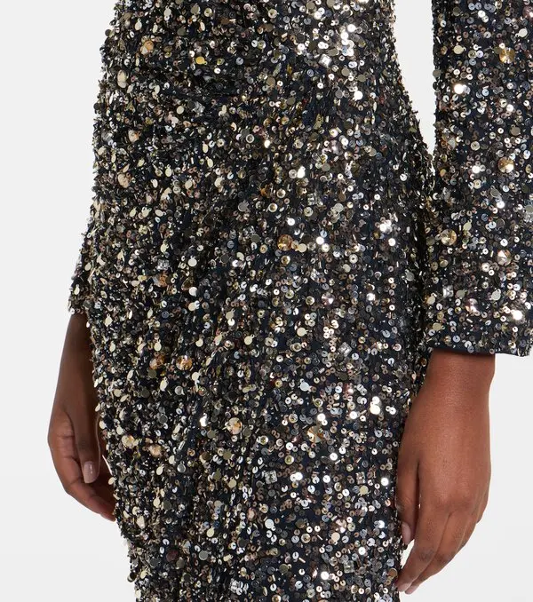 Jenny Packham Marie Sequined Gown - Black