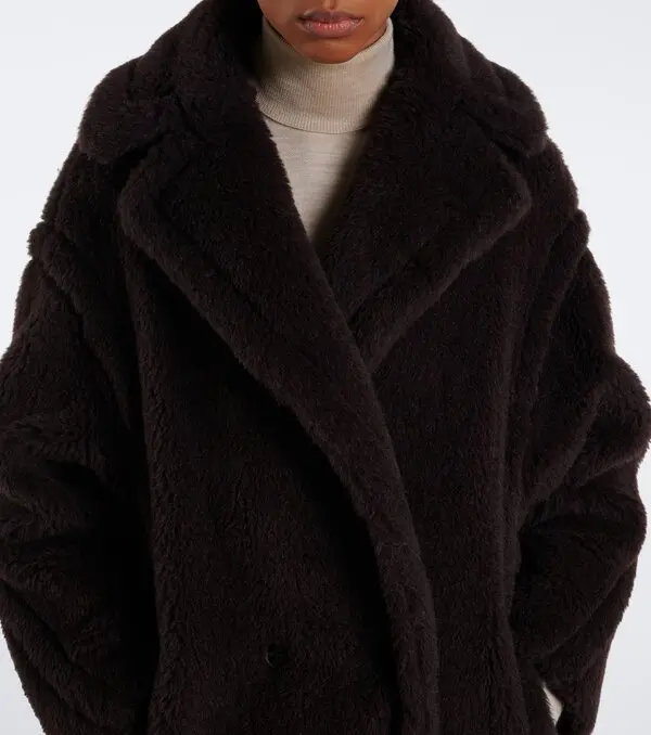 Max Mara Alpaca, Wool, And Silk Teddy Coat - Brown