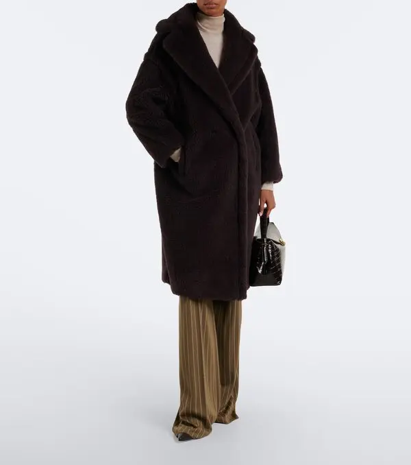 Max Mara Alpaca, Wool, And Silk Teddy Coat - Brown