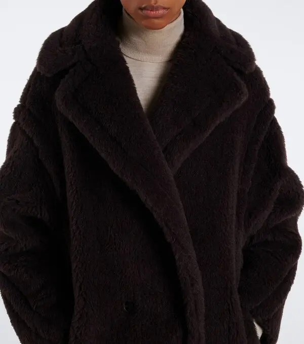 Max Mara Alpaca, Wool, And Silk Teddy Coat - Brown