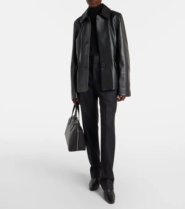 TOTEME Leather Jacket - Black