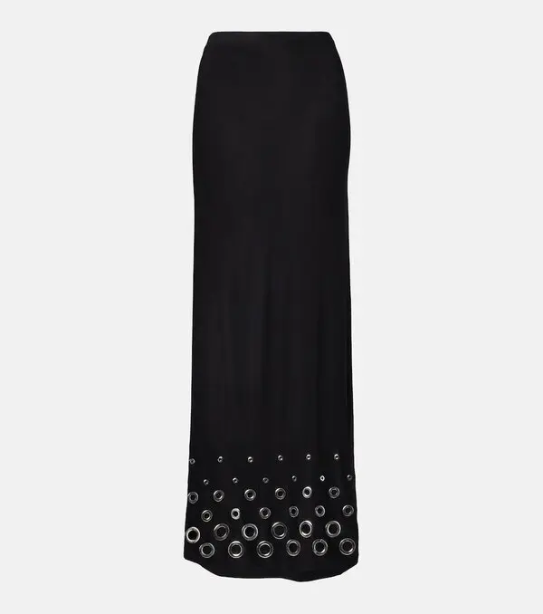 Rabanne Embellished Maxi Skirt - Black