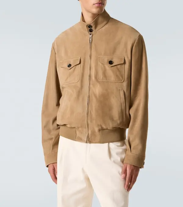 Dolce & Gabbana Suede Bomber Jacket