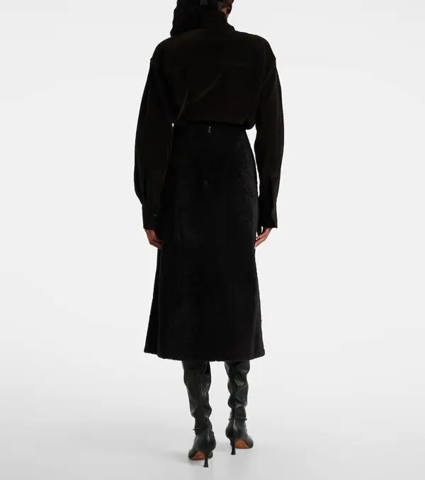 YVES SALOMON Shearling Maxi Skirt