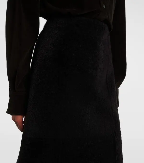 YVES SALOMON Shearling Maxi Skirt