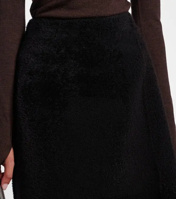YVES SALOMON Shearling Maxi Skirt