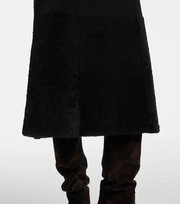 YVES SALOMON Shearling Maxi Skirt