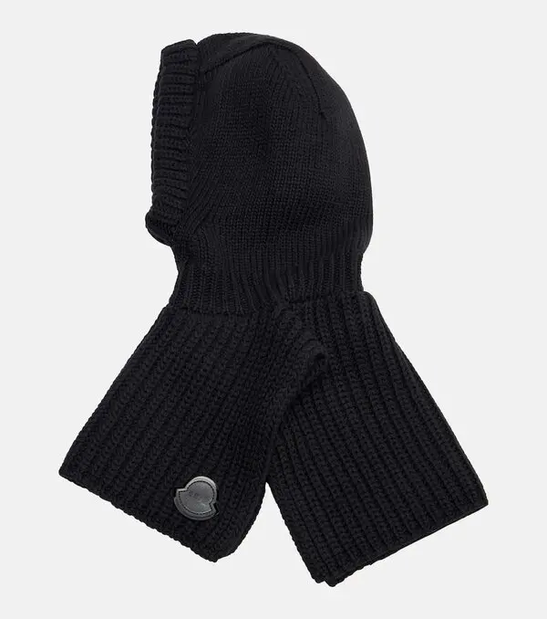 Moncler X Ee72 Edward Enninful Virgin Wool Ski Mask - Black