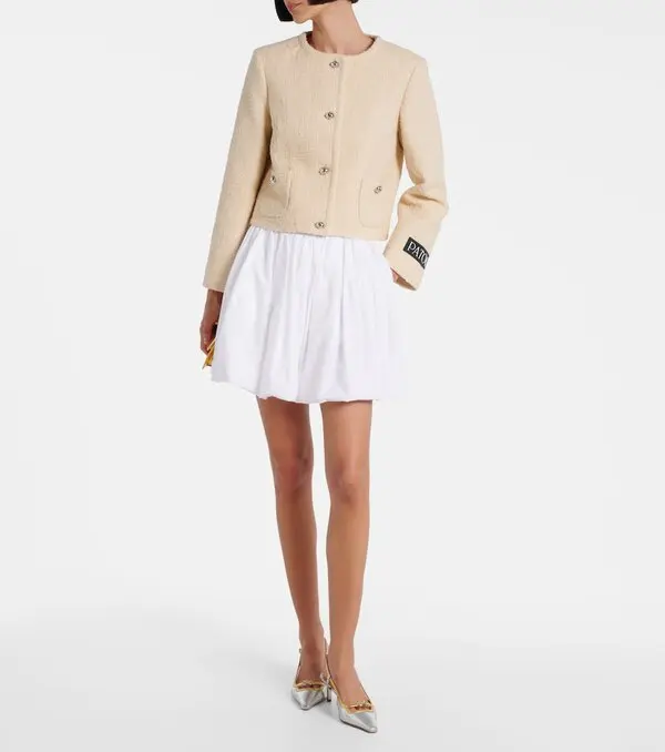 PATOU Cotton Poplin Miniskirt - White