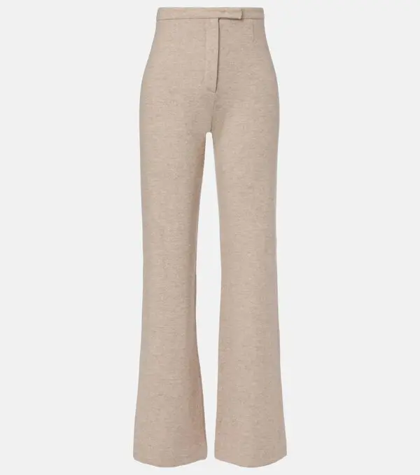 Loro Piana Cashmere-blend Straight Pants - Beige
