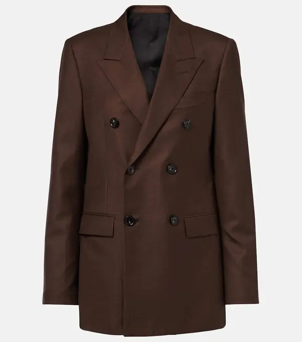 Loro Piana Virgin Wool Double-breasted Blazer - Brown