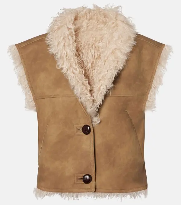 MARANT ETOILE Clara Reversible Vest - Beige