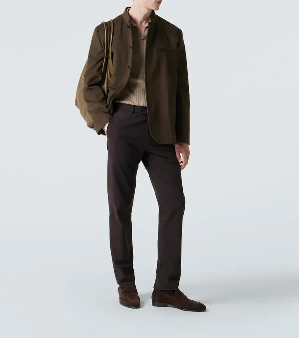 Loro Piana Ribbed-knit Cashmere Polo Sweater