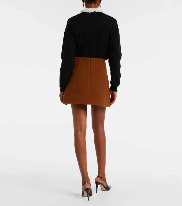 Patou Wool-blend Miniskirt