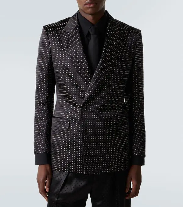 TOM FORD Polka-dot Silk Satin Suit Jacket