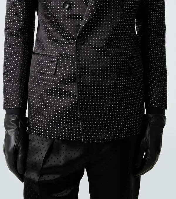 TOM FORD Polka-dot Silk Satin Suit Jacket
