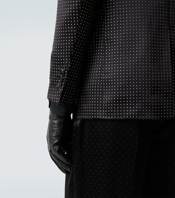 TOM FORD Polka-dot Silk Satin Suit Jacket