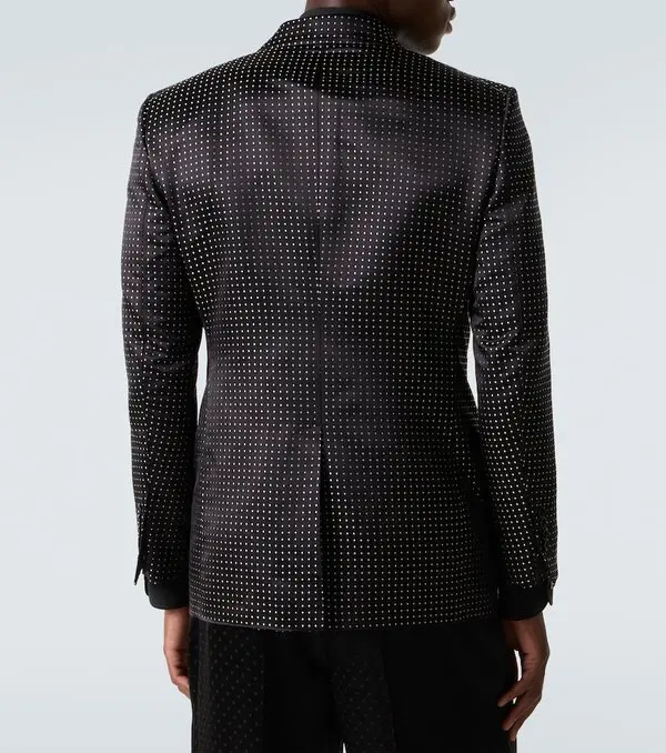 TOM FORD Polka-dot Silk Satin Suit Jacket