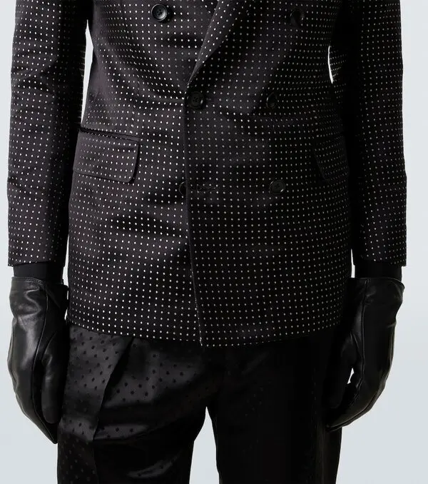 TOM FORD Polka-dot Silk Satin Suit Jacket
