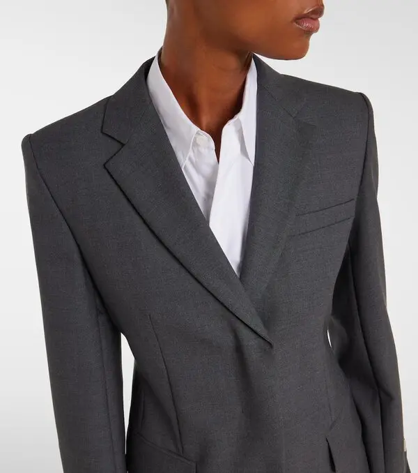 Sportmax Ranghi Virgin Wool Blazer - Grey