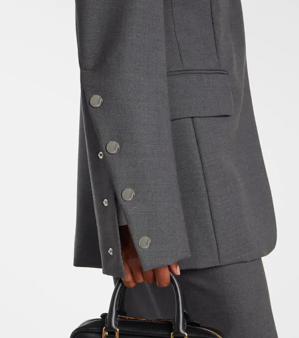 Sportmax Ranghi Virgin Wool Blazer - Grey