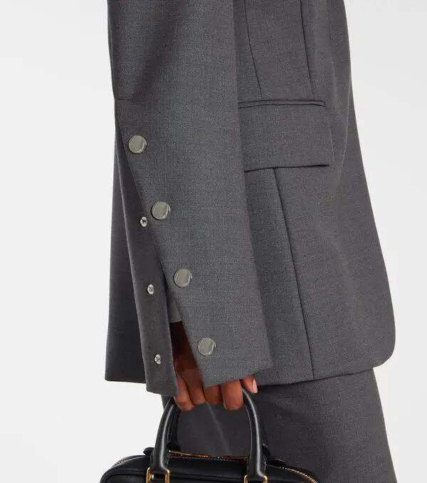 Sportmax Ranghi Virgin Wool Blazer - Grey