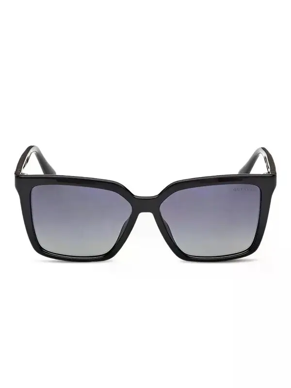 Guess Logo-embellished Square-frame Sunglasses - Black