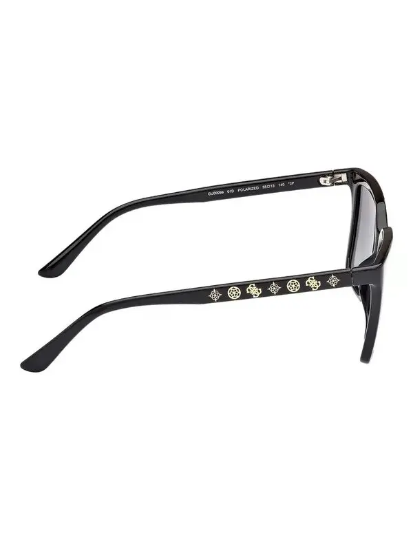 Guess Logo-embellished Square-frame Sunglasses - Black
