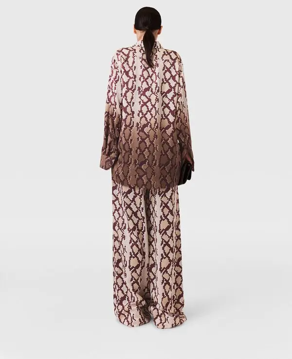 Stella McCartney Snake Print Oversized Drawstring Pants