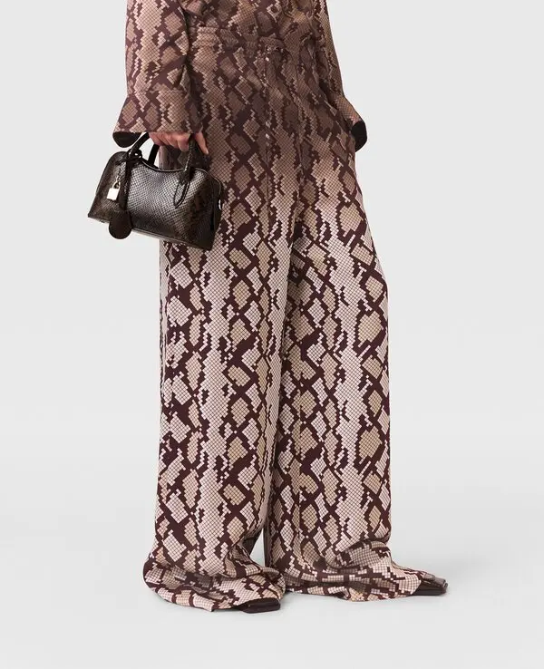 Stella McCartney Snake Print Oversized Drawstring Pants