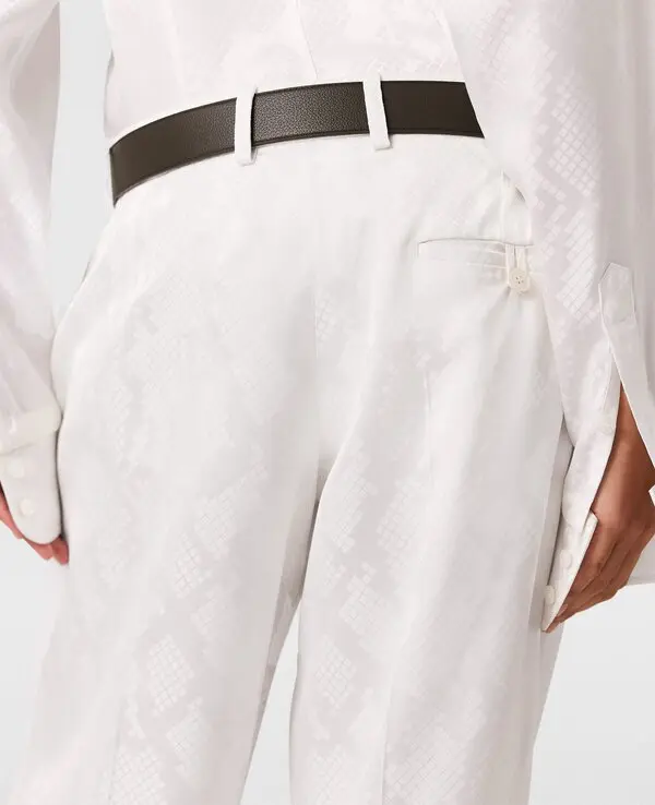 Stella McCartney Snake Print Straight-leg Pants - Cream