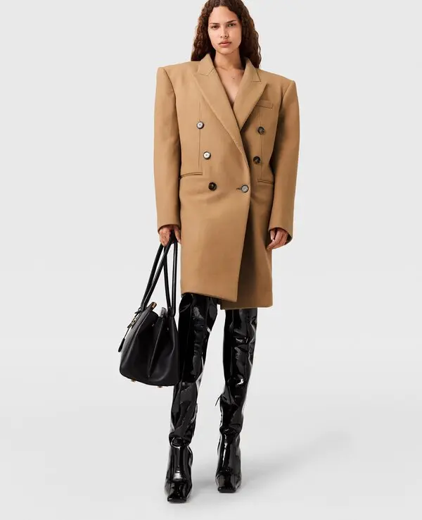 Stella McCartney Mid-length Double-breasted Coat - Toffee