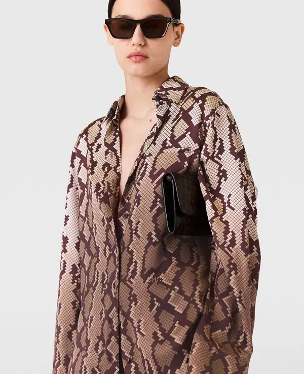 Stella McCartney Snake Print Oversized Shirt