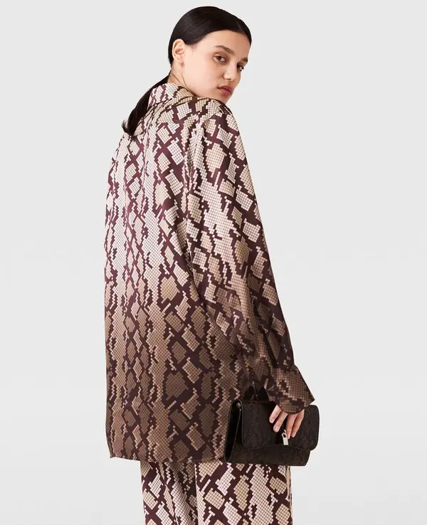 Stella McCartney Snake Print Oversized Shirt