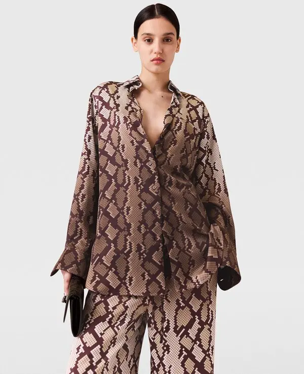 Stella McCartney Snake Print Oversized Shirt