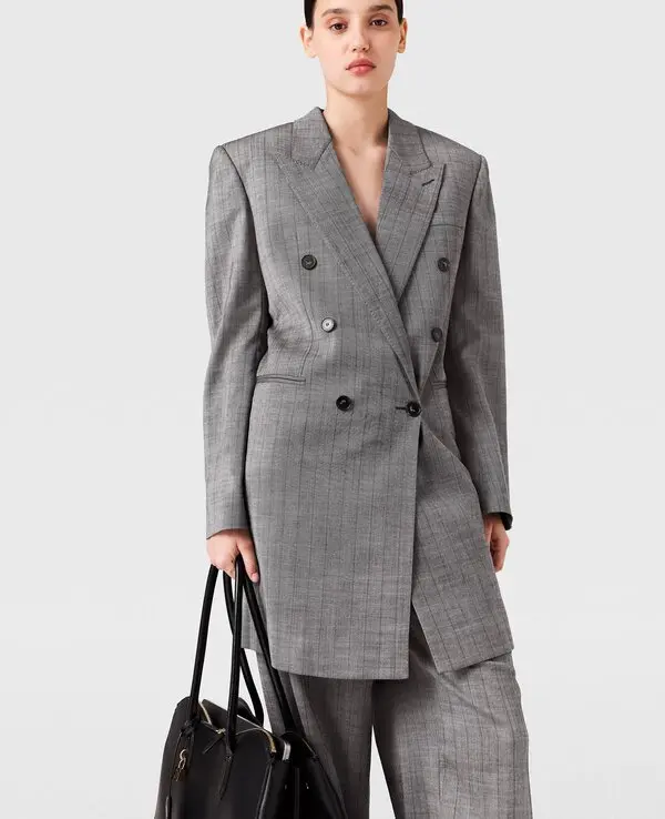 Stella McCartney Double-breasted Pinstripe Blazer Mini Dress