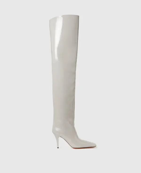 Stella McCartney Square-toe Thigh-high Stiletto Boots