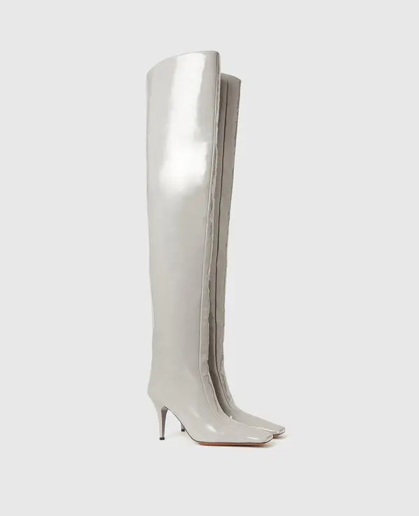 Stella McCartney Square-toe Thigh-high Stiletto Boots
