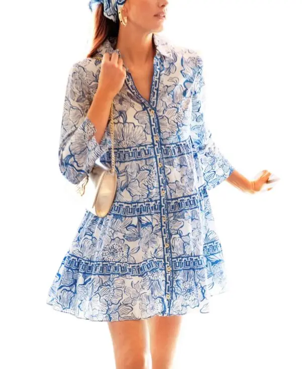 LILLY PULITZER Angie Shirtdress - Coconut Unforgettable