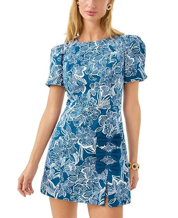 LILLY PULITZER Printed Lala Skirted Romper - Starlight Navy Unforgettable